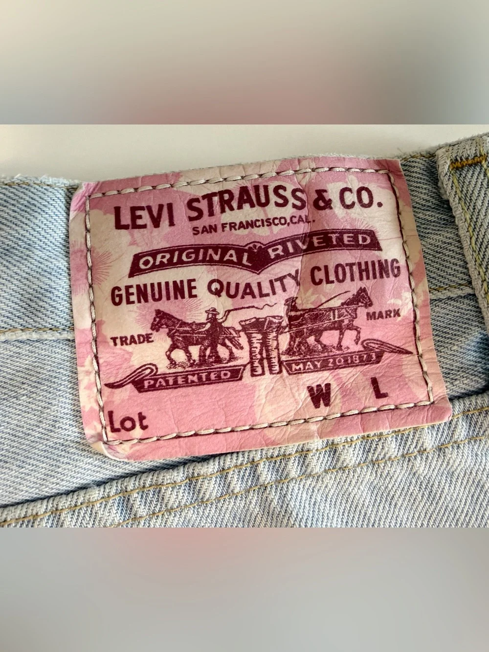 Levi's | Shorts | Levis Custom Tailor Shop 5 Denim Shorts Pastel Fly ...